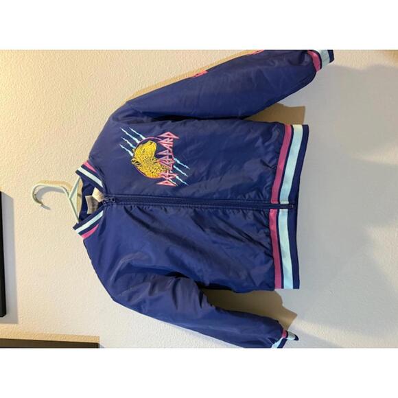 Jackets & Coats | Vintage Style Def Leppard Bomber Jacket Youth 112 ...